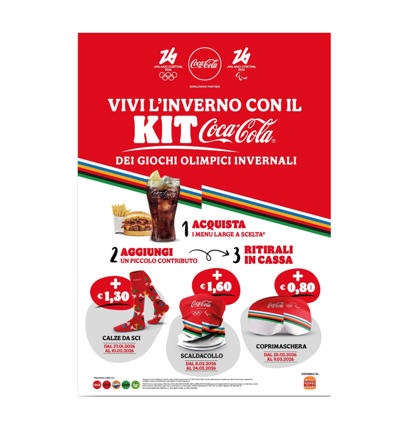 COLLEZIONA CON COCA-COLA E BURGER KING IL KIT INVERNALE